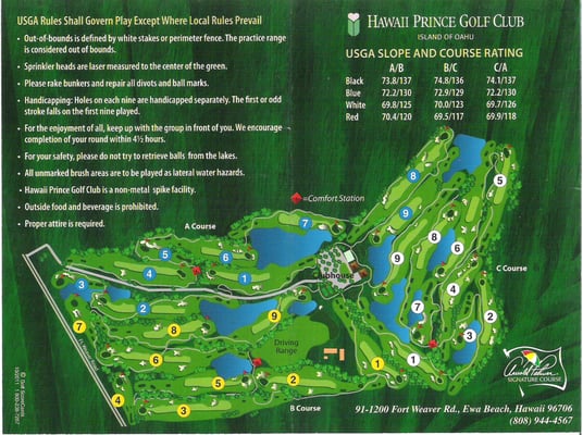 Hawaii Prince Golf Club Course Layout | Yelp