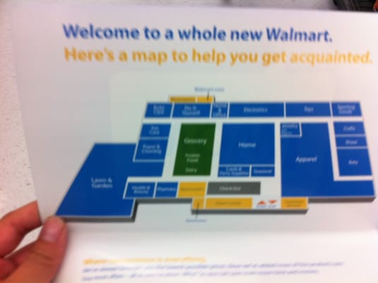 Map of the "new" remodled walmart | Yelp